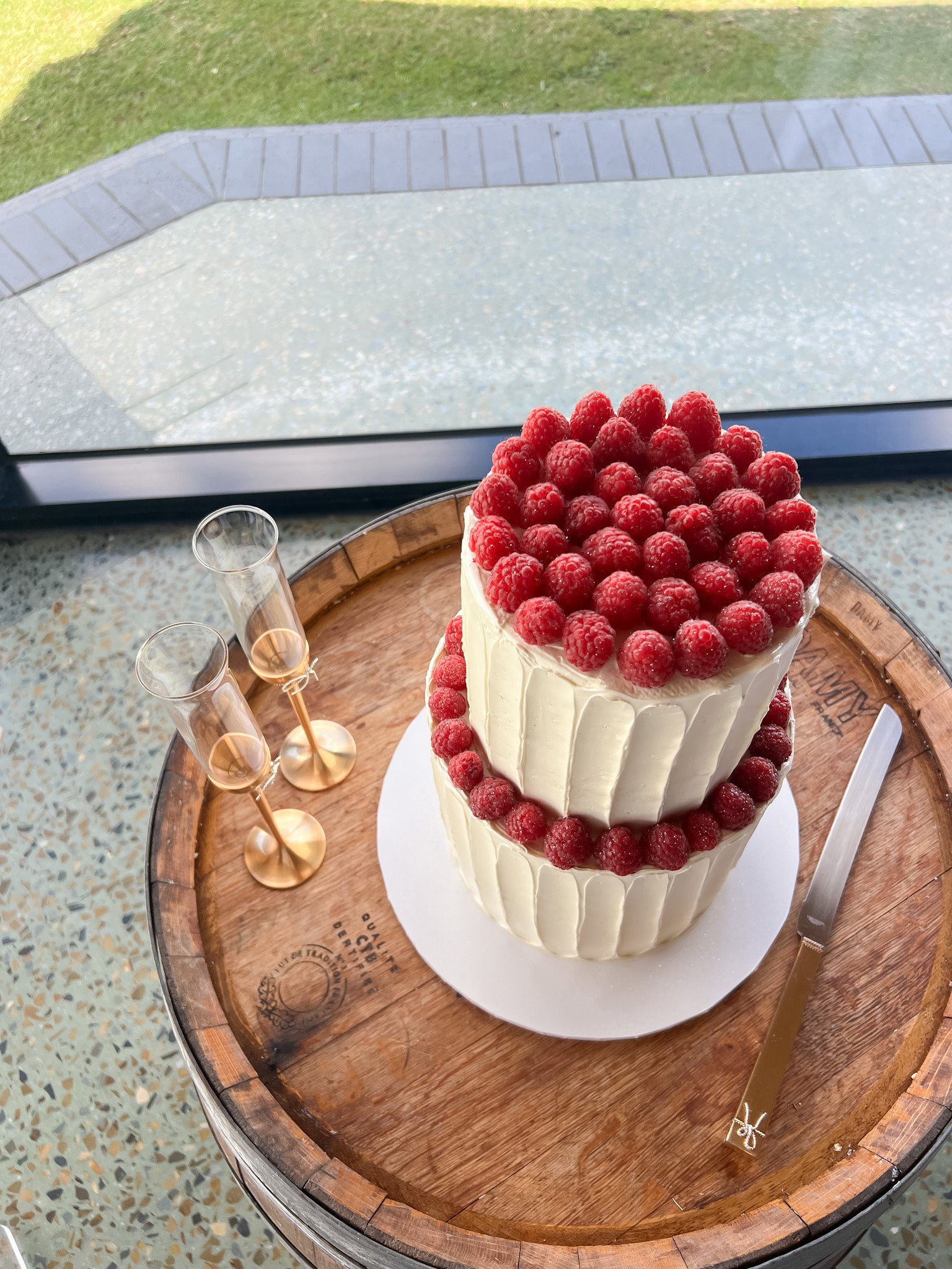 Raspberry Topped Cake | Yarra Valley Cake Company