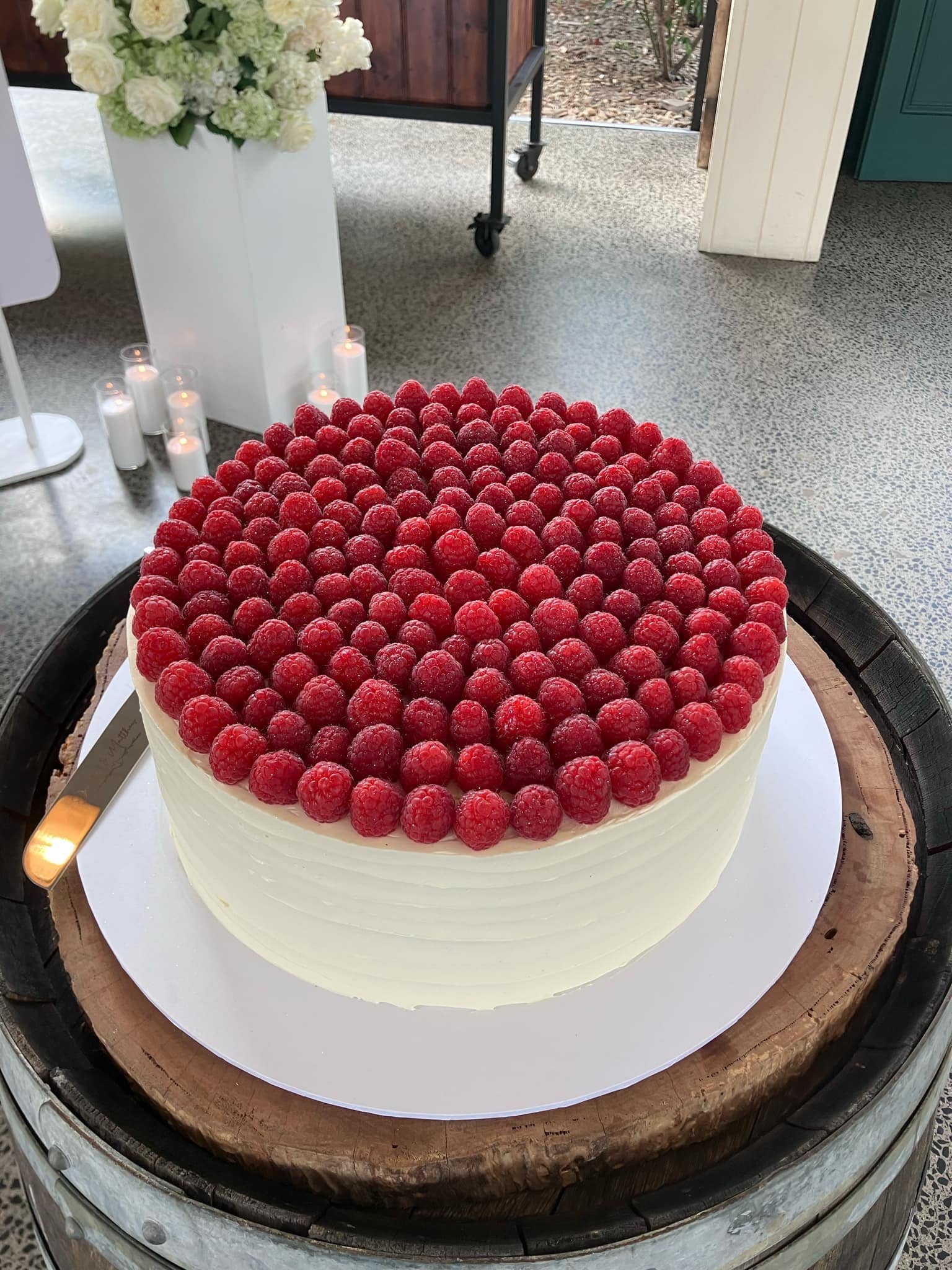 Raspberry Topped Cake | Yarra Valley Cake Company