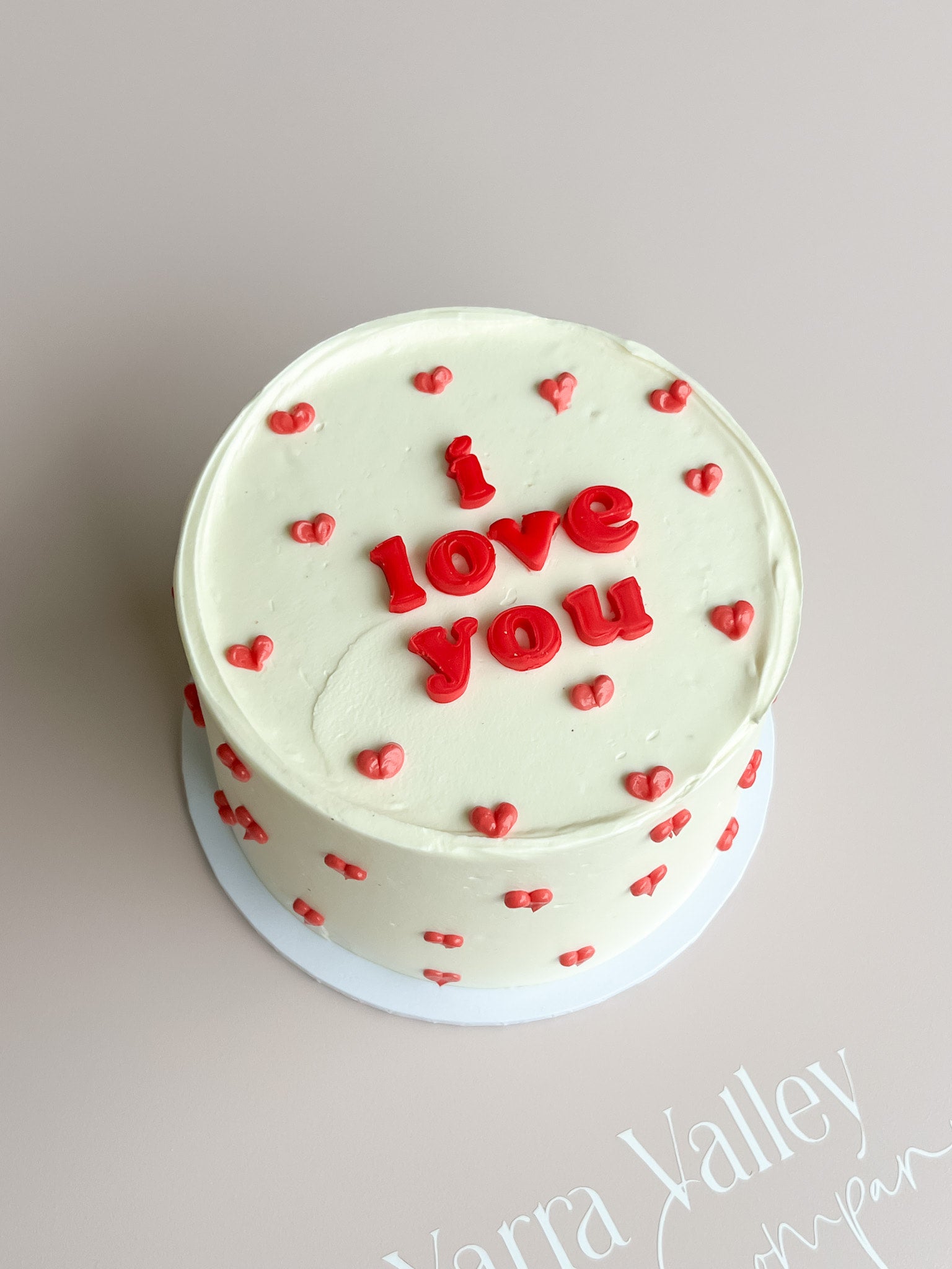 Mini Piped Heart Cake | Yarra Valley Cake Company